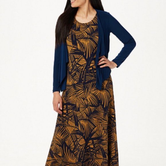 Attitudes by Renee | Dresses | Attitudes By Renee Regular Printed Maxi ...